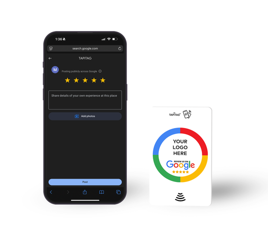 Increase your Google Reviews with TAPiTAG NFC Review Tags