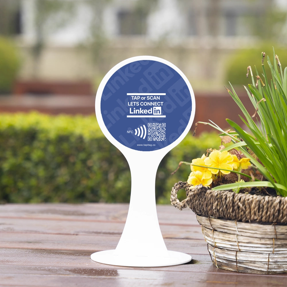 Acrylic Display Stand with LinkedIn NFC Tag | Boost Your Network – TAPiTAG