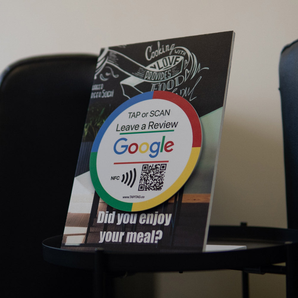 Google Review A5 Table Talkers | reviews for google NFC Tag – TAPiTAG