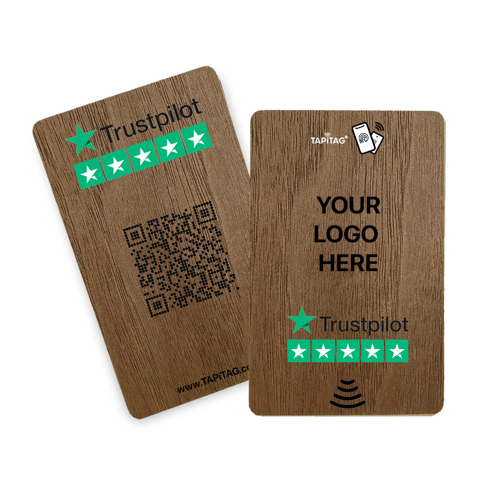 Trustpilot Walnut NFC Card | reviews for Trustpilot – TAPiTAG