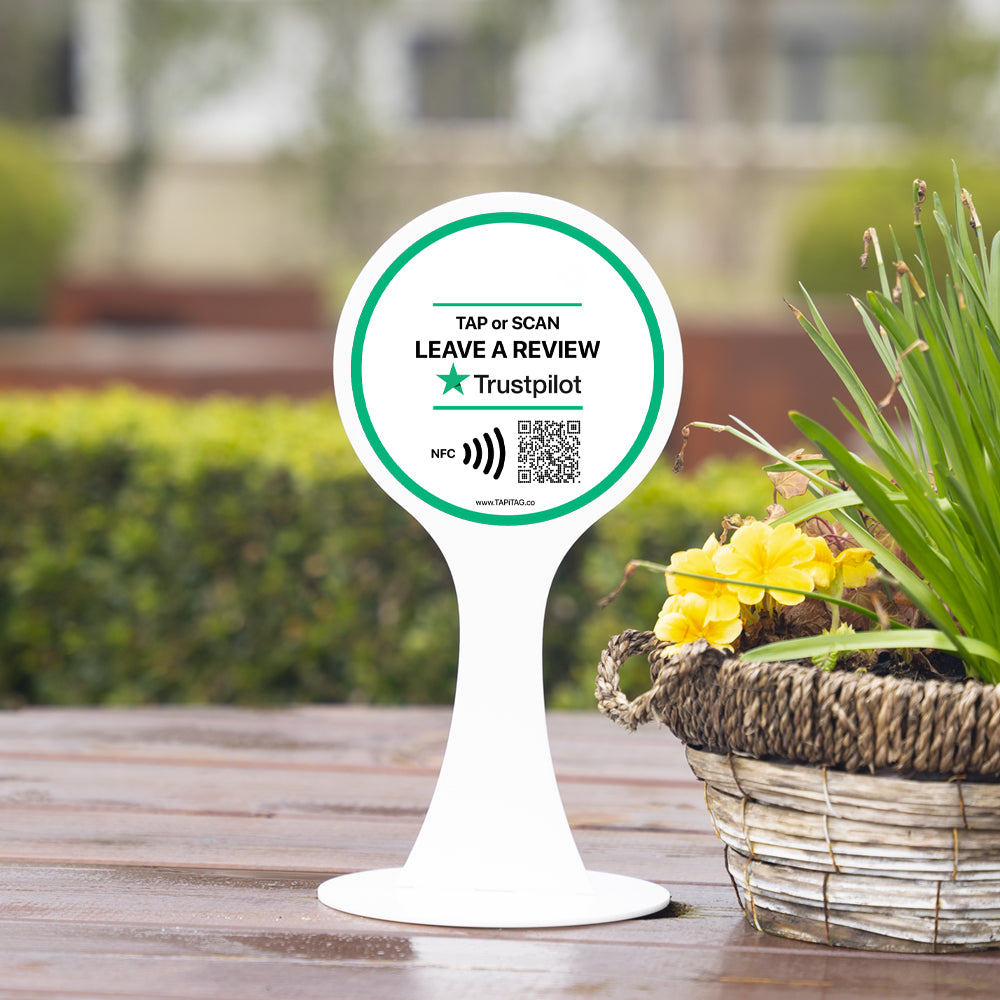 Display Stand | Trustpilot Review NFC Tag | Lollipop Design – TAPiTAG